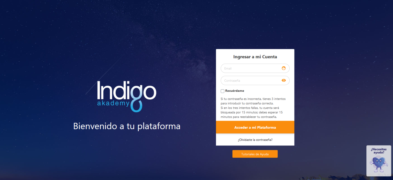 Ayuda y Soporte - Indigo Akademy